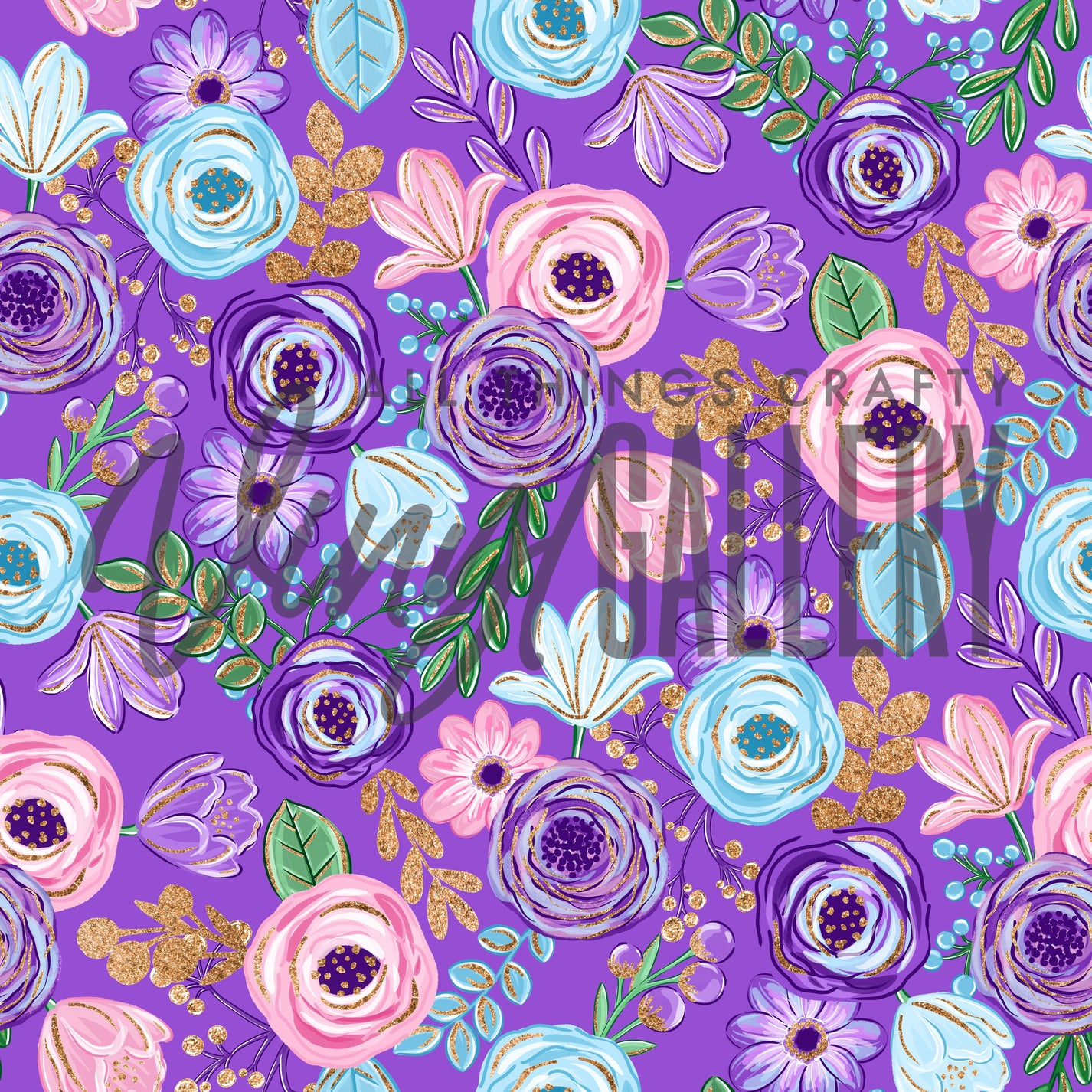 Purple Floral Pattern – Vinyl Gallery, LLC